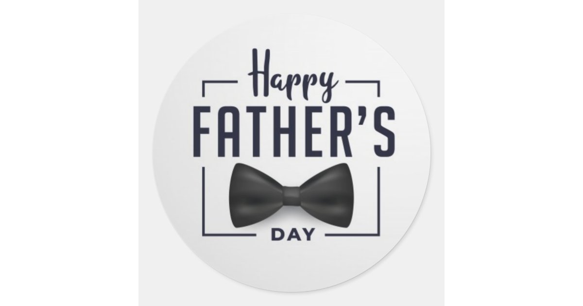 Happy Father's Day Gift Classic Round Sticker | Zazzle