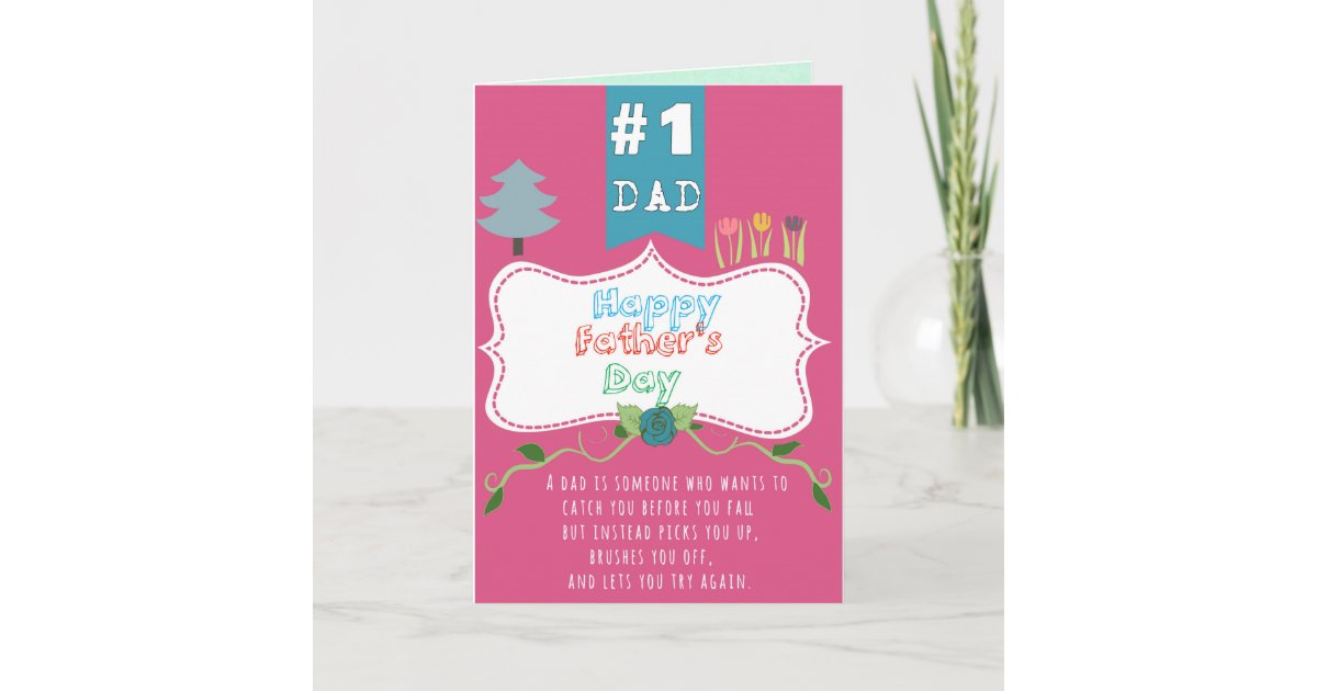 Happy Fathers Day No.1 Dad Greeting Card | Zazzle