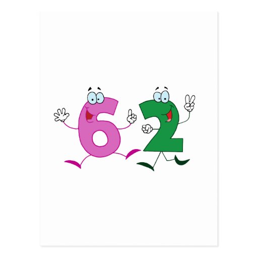 Happy Number 62 Postcard | Zazzle