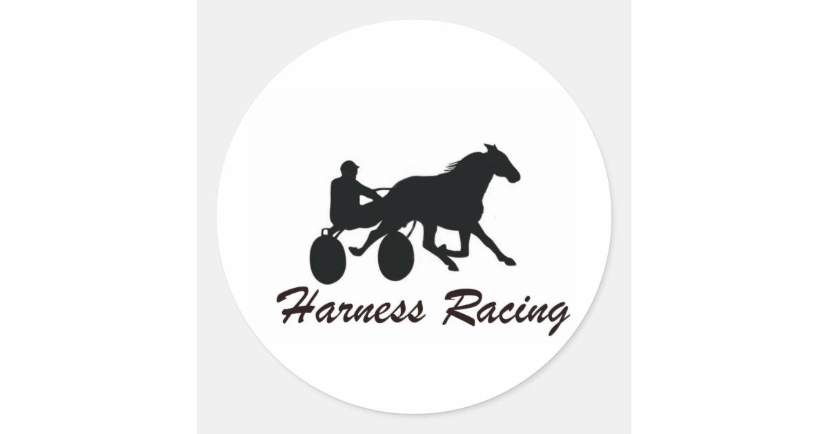 Harness Racing Classic Round Sticker | Zazzle