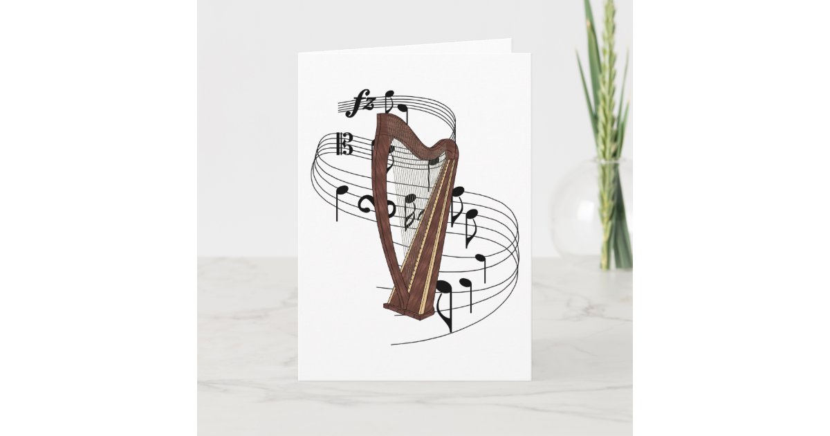 Harp Card | Zazzle