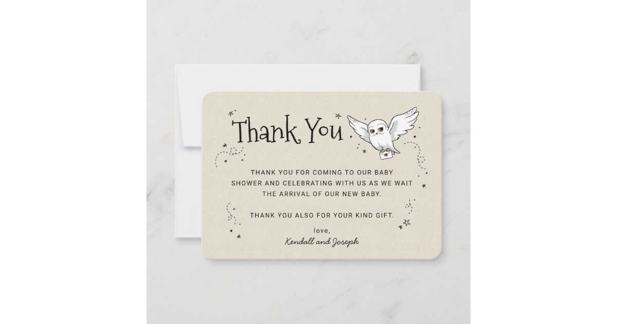 Harry Potter | Hedwig - Thank You Invitation | Zazzle