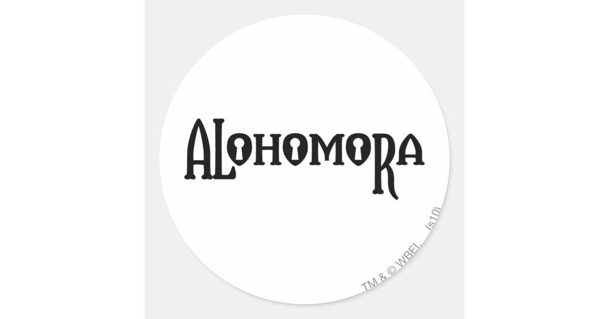 Harry Potter Spell | Alohomora Classic Round Sticker | Zazzle