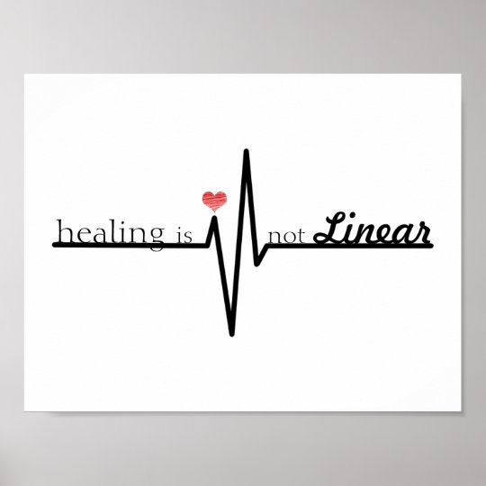 Healing Is Not Linear- Mental Health Awareness Poster | Zazzle.ca