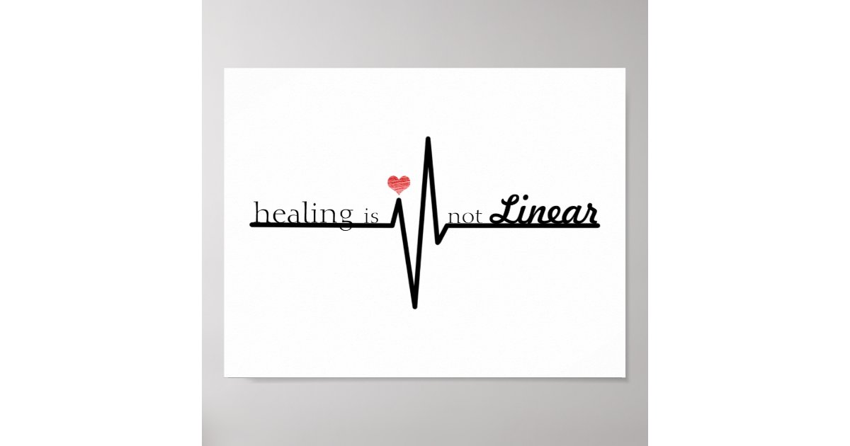 Healing Is Not Linear- Mental Health Awareness Poster | Zazzle