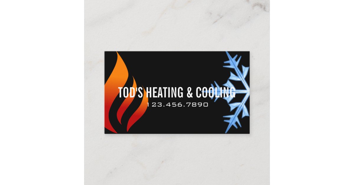 Heating & Cooling , Air Conditioning HVAC Business Card | Zazzle