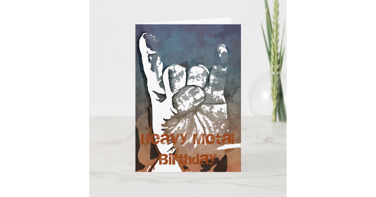 Heavy Metal Birthday Card | Zazzle