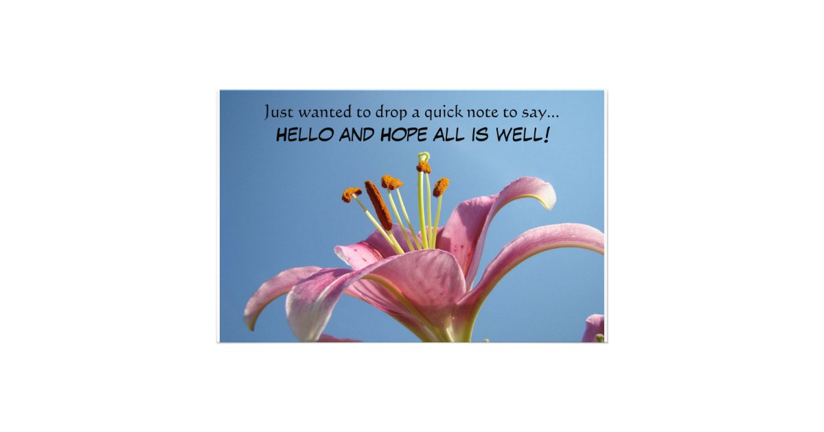 HELLO And HOPE All Is Well Stationery Quick Note Zazzle ca hello-and-hope-all-is-well-stationery-quick-note-zazzle-ca