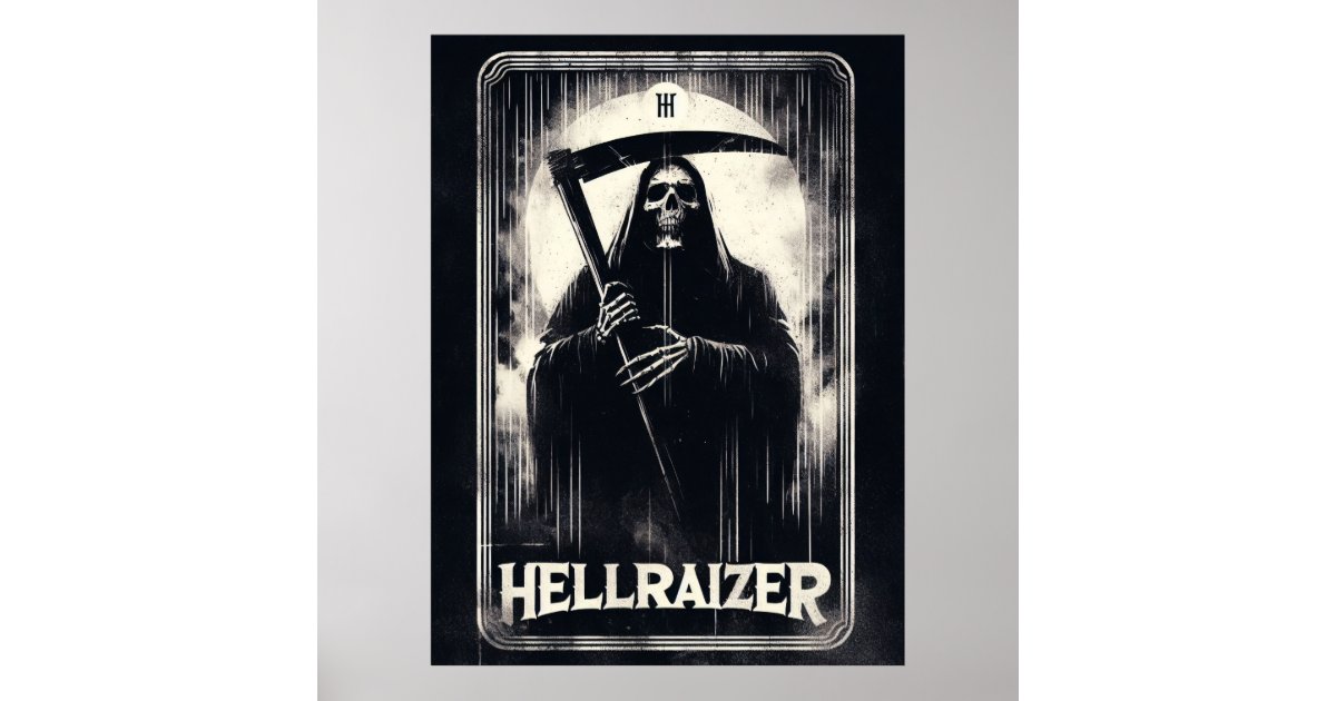 HellRaizer Reaper Tarot Card Poster | Zazzle
