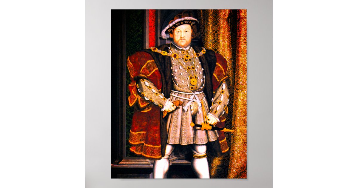 Henry VIII Tudors History King England six Wives P Poster | Zazzle