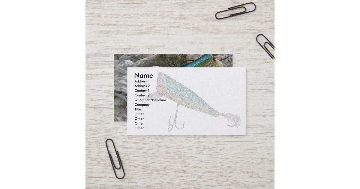Hickey Do Beachcomber Fishing Lure Business Card | Zazzle