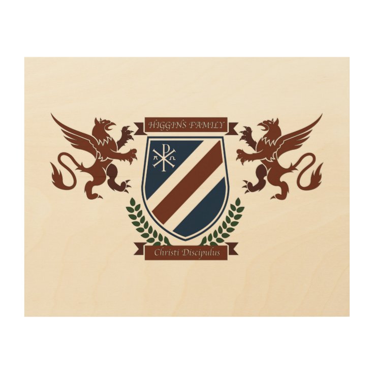 Higgins Family Crest Wall Plaque Wood Wall Art | Zazzle