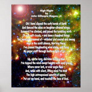High Flight Poem Posters, Prints & Poster Printing | Zazzle CA