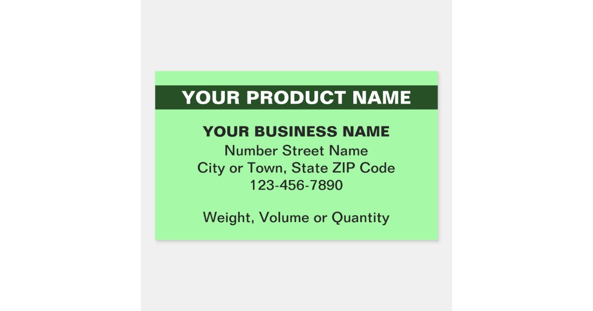 Highlighted Product Name on Light Green Sticker | Zazzle