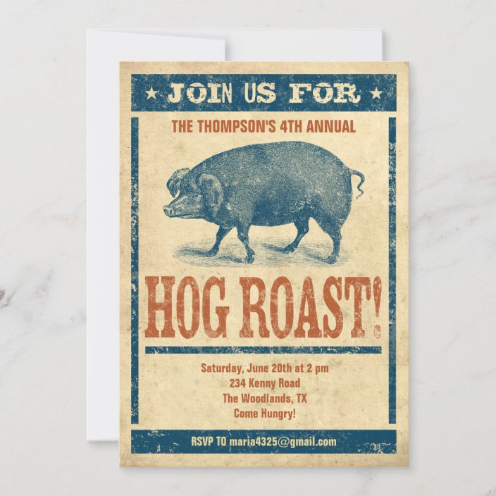 Hog Roast Invitations | Zazzle