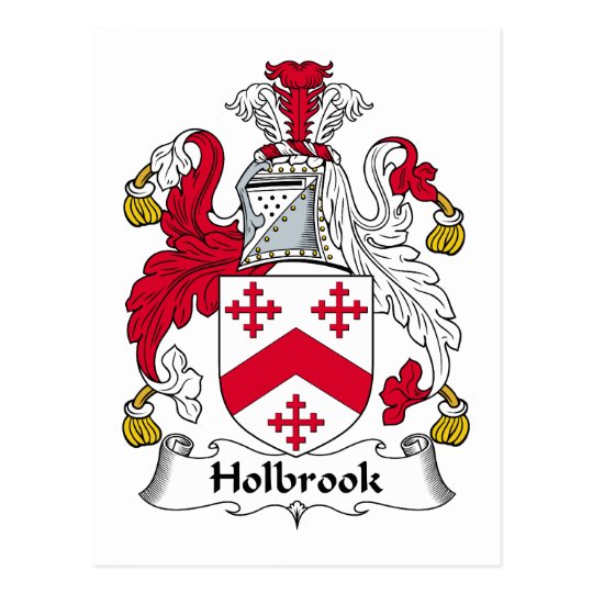 Holbrook Family Crest Postcard | Zazzle.ca