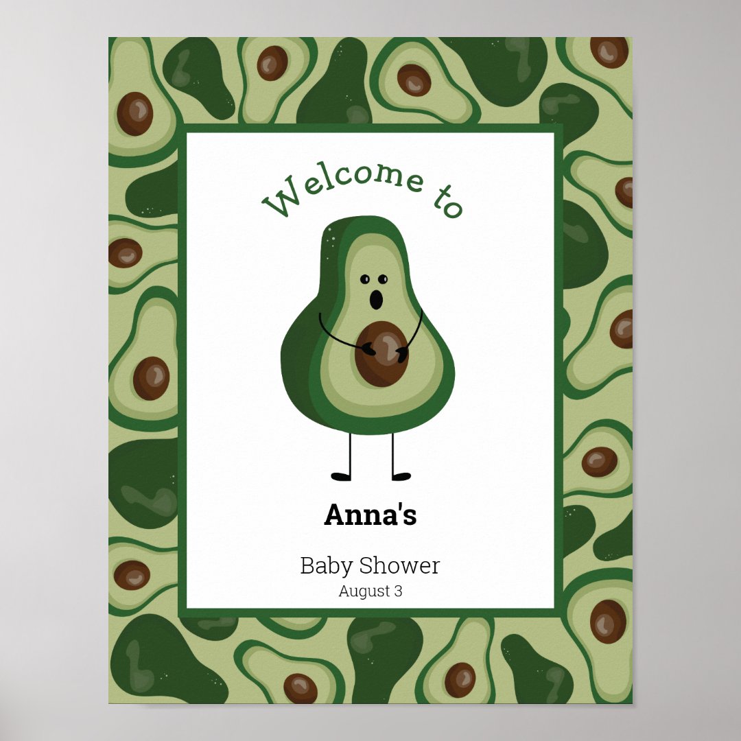 Holy Guacamole! baby shower welcome Poster | Zazzle