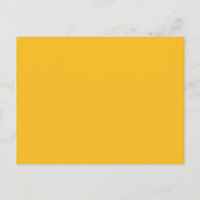 Honey Mustard Yellow Solid Trend Colour Background Postcard | Zazzle.ca