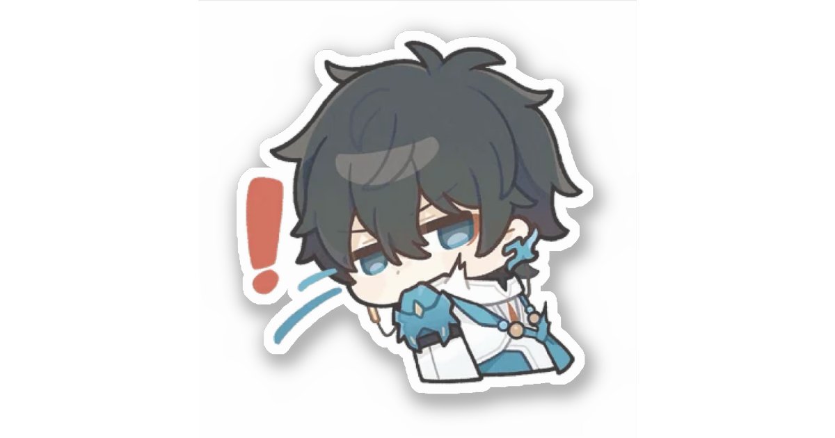 Honkai Star Rail Chibi Dan Heng Surprise Sticker | Zazzle