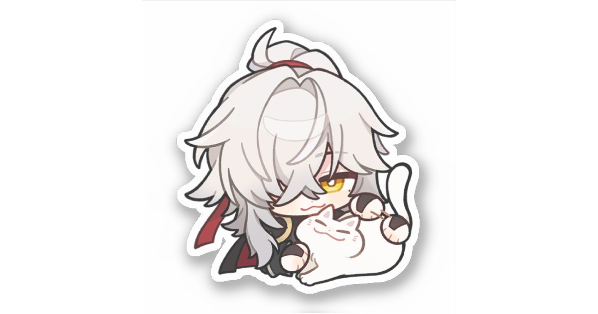 Honkai Star Rail Chibi Jing Yuan Kitty Sticker | Zazzle