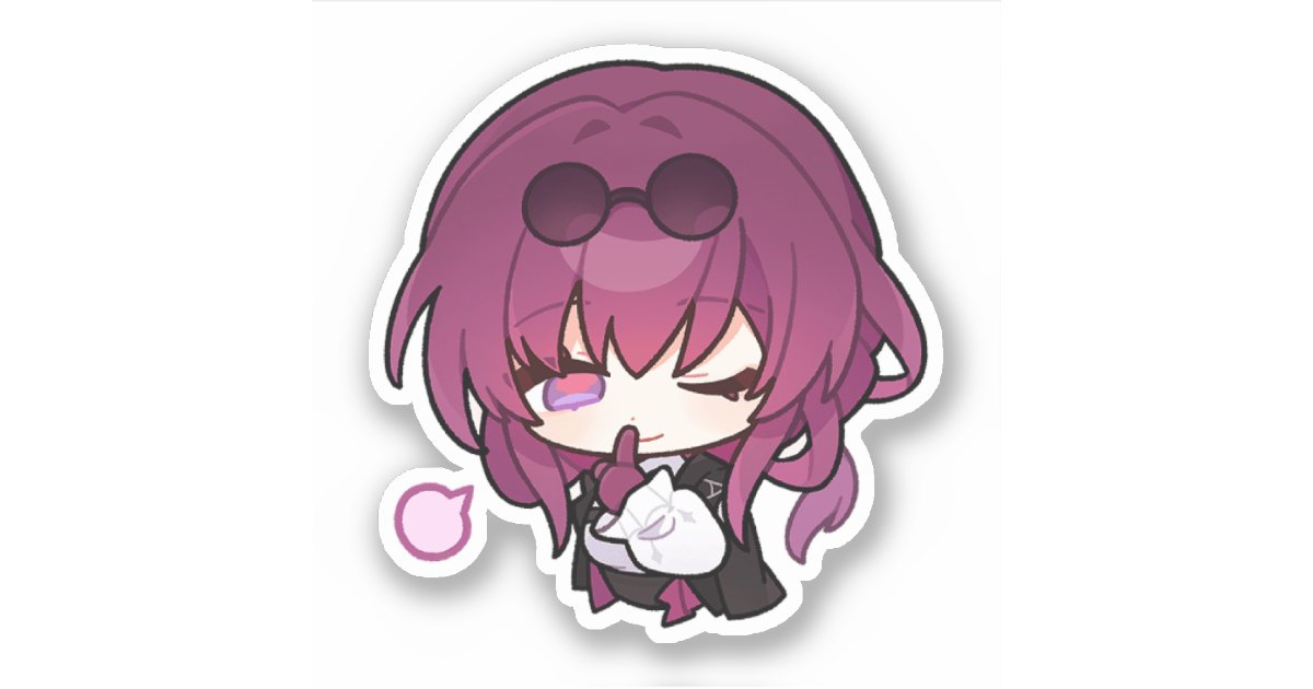 Honkai Star Rail Chibi Kafka Shhh Sticker | Zazzle