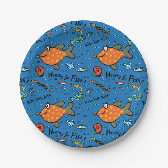 Hooray For Fish Pattern Paper Plate | Zazzle.ca