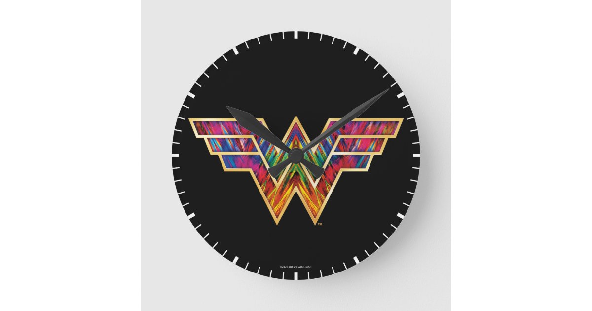 Horloge Ronde WW84 | Logo de Wonder Woman Kaleidoscope | Zazzle.ca