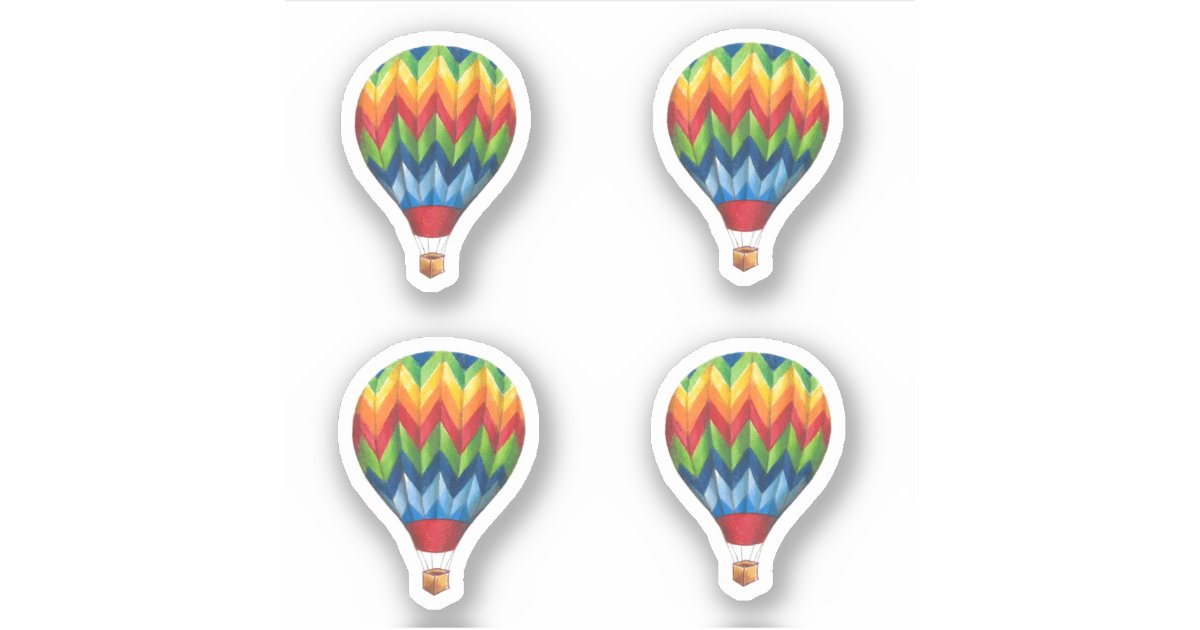 Hot Air Balloon Vinyl Cut sticker | Zazzle