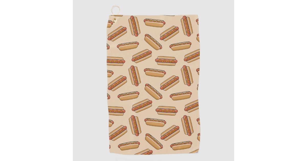 Hot dog golf towel | Zazzle