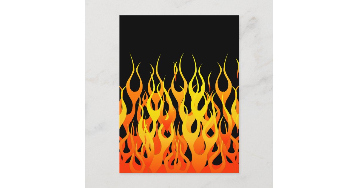 Hot Racing Flames Graphic Postcard | Zazzle