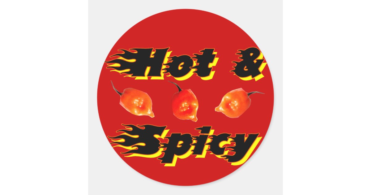 Hot & Spicy /5 Classic Round Sticker | Zazzle