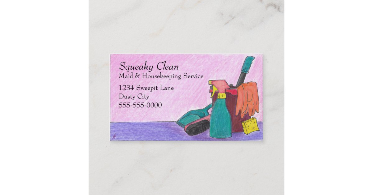 Housekeeping Business Cards | Zazzle