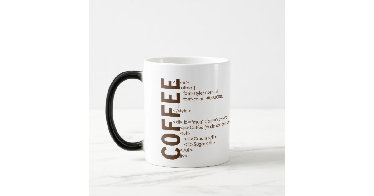 HTML Coffee Mug | Zazzle
