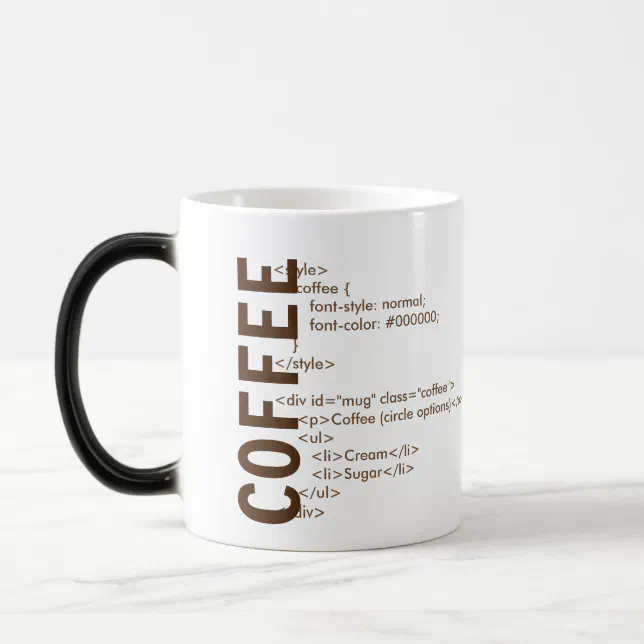 HTML Coffee Mug | Zazzle