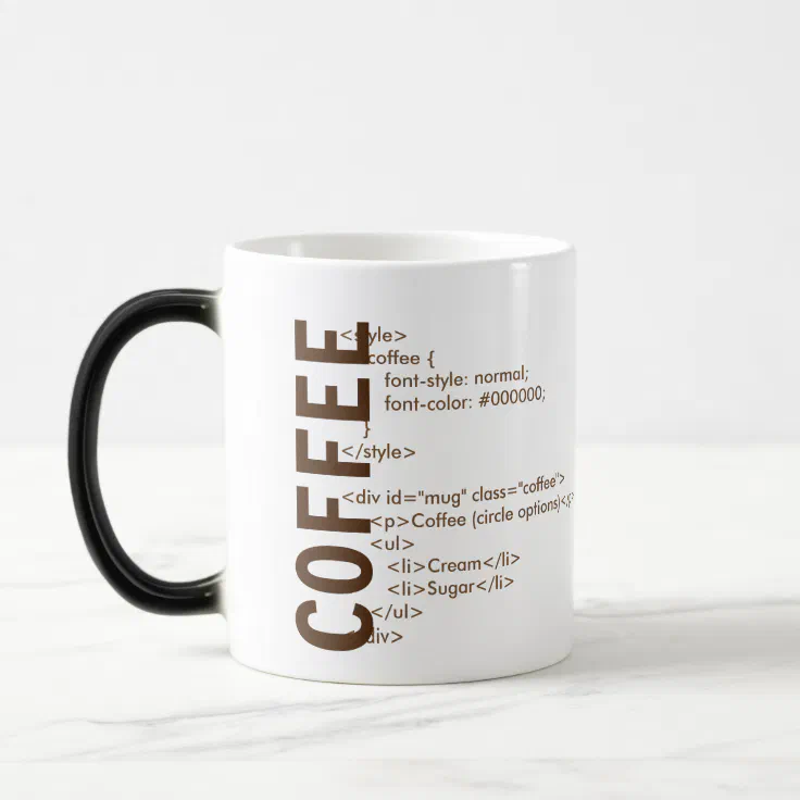 HTML Coffee Mug | Zazzle