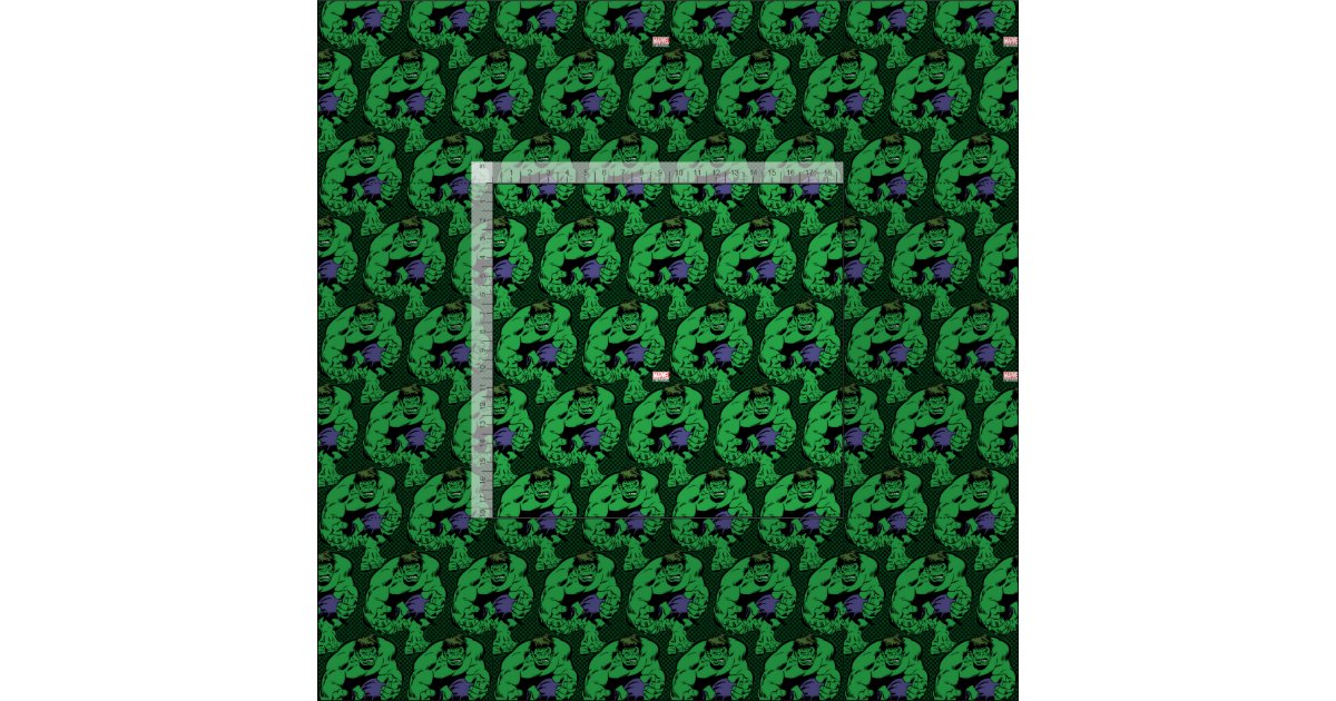 Hulk Retro Stomp Fabric | Zazzle
