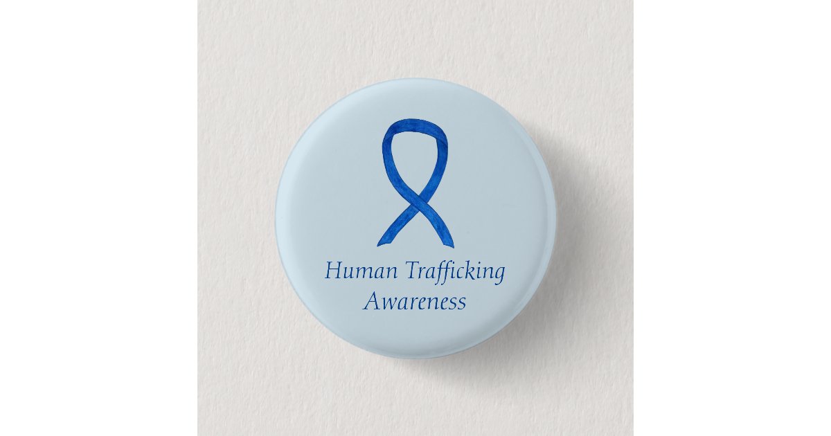 Human Trafficking Awareness Ribbon Custom Pin | Zazzle