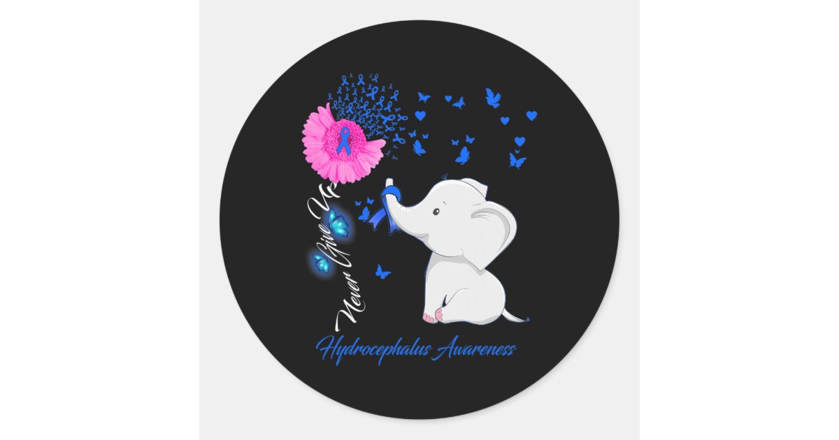 Hydrocephalus Awareness - Hydrocephalus Ribbon Classic Round Sticker ...