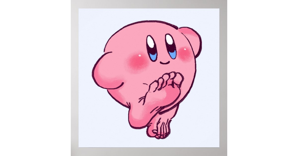 I draw that kirby with feet meme Extremely cursed Poster | Zazzle