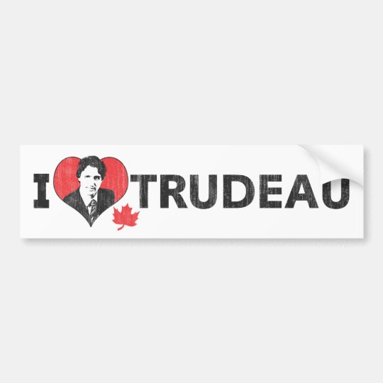 I Heart Trudeau Bumper Sticker | Zazzle.ca