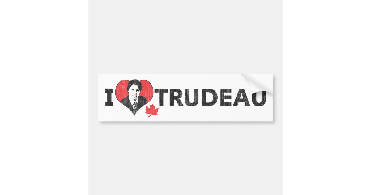 I Heart Trudeau Bumper Sticker | Zazzle