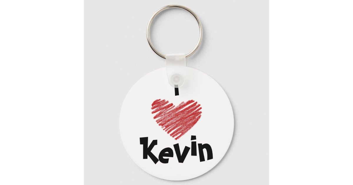 I Love Kevin Keychain | Zazzle