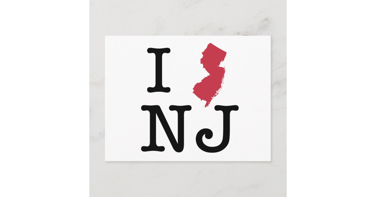 I Love New Jersey Postcard | Zazzle