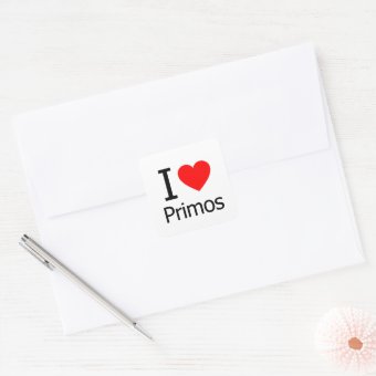 I Love Primos Square Sticker | Zazzle