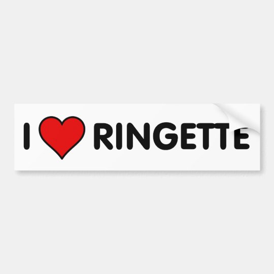 I Love Ringette Bumper Sticker | Zazzle.ca