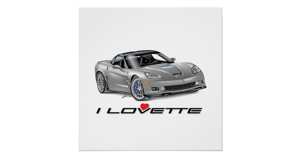 I LOVETTE UNIQUE CAR DESIGN POSTER | Zazzle