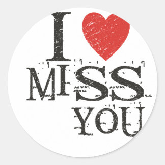 Custom Miss You Stickers | Zazzle.ca