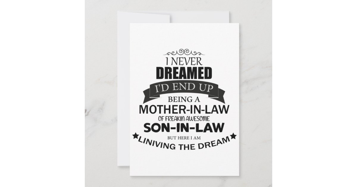 I never Dreamed I'd end up being A Mother-in-law Invitation | Zazzle