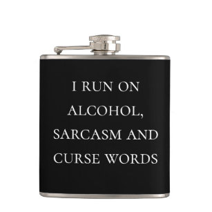 Funny Sayings Hip Flasks | Zazzle.ca