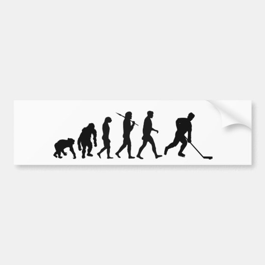 Ice Hockey Hockey Players Evolution Bumper Sticker | Zazzle.ca